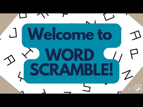 Word Scramble for Seniors Atten Activity Directors
