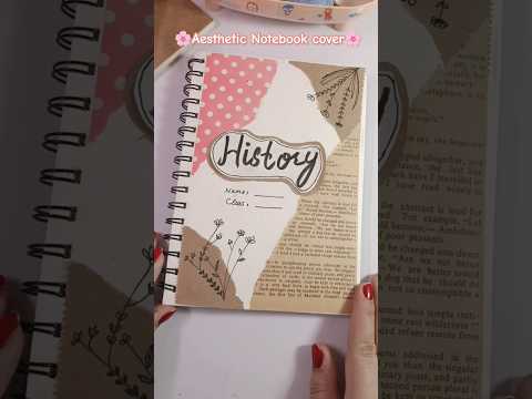 Aesthetic Notebook Decoration/History Cover page #asmr #aesthetic #coverpage #creative #art #shorts