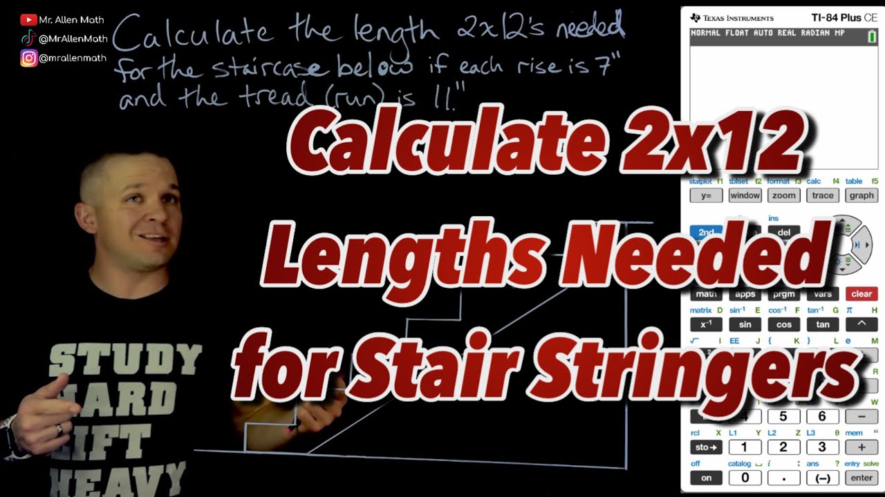 Calculating 2x12 Lengths for Stair Stringers using Pythagorean Theorem