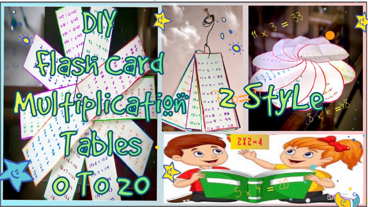 DIY FLash Card  1 to 20 Multiplication Table working modeL | How to | Math TLM #flashcard