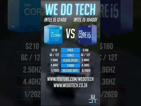 Intel i5 12400 VS i5 10400F - Best Budget CPU #shorts