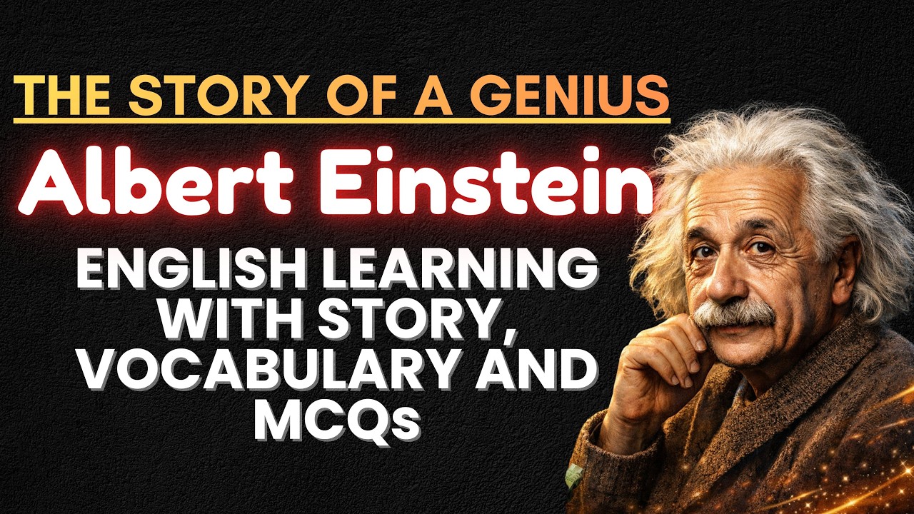 Albert Einstein: The Story of a Genius | Shadowing, Vocabulary & MCQs for English Learning