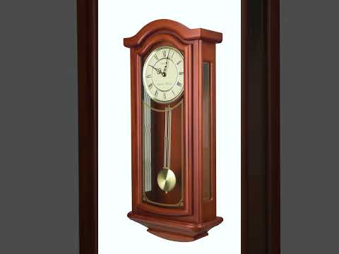Seiko Clocks | QXH118B Pendulum Clock in a Rich Alder Wood Case