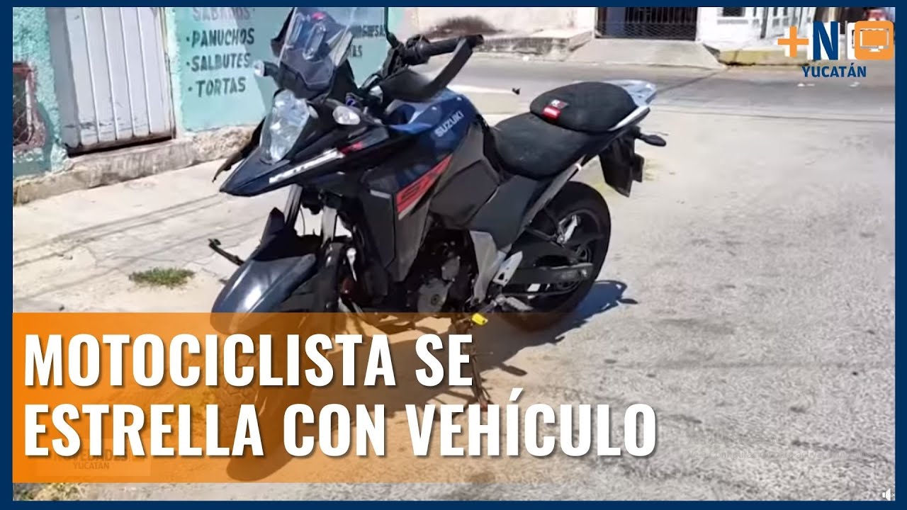 Motociclista hospitalizado tras estrellarse contra vehículo