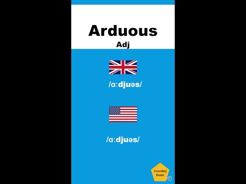 Arduous meaning pronunciation and synonyms #Shorts