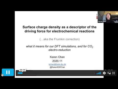 Karen Chan - Surface charge density as descriptor of the driving force for electrochemical reactions