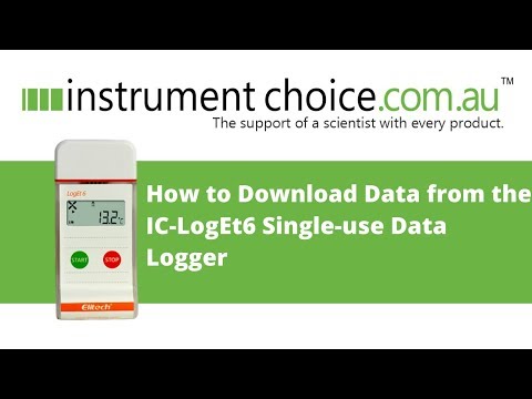 How to Download Data from the IC-LogEt6 Single-Use Data Logger