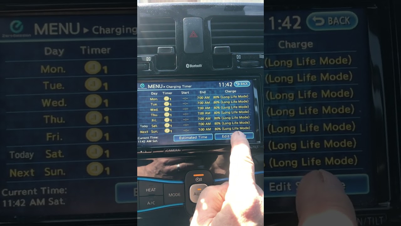 Nissan Leaf AZE0 - setting an 80% maximum charge for AC Charging - 2 different ways
