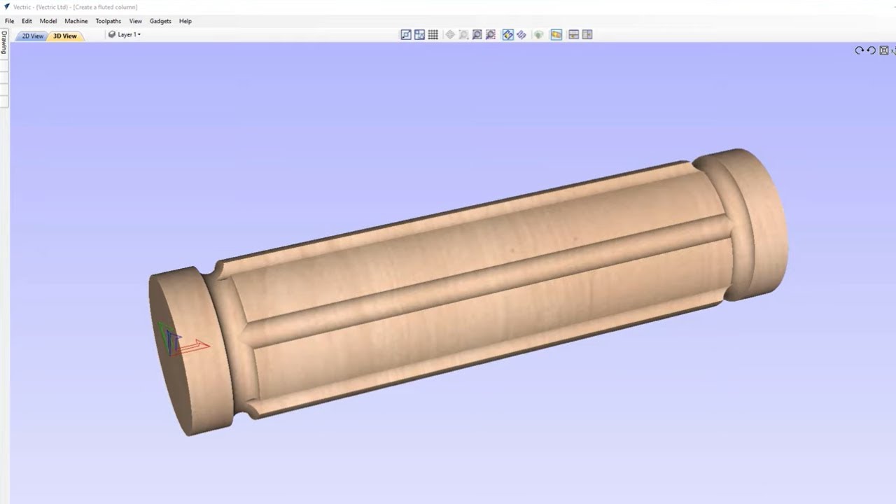 Creating a Fluted Column | Vectric V11 Tutorials