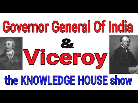 गवर्नर जनरल +वायसराय+कार्य -FULL DETAILS governor general of india in hindi viceroy of india
