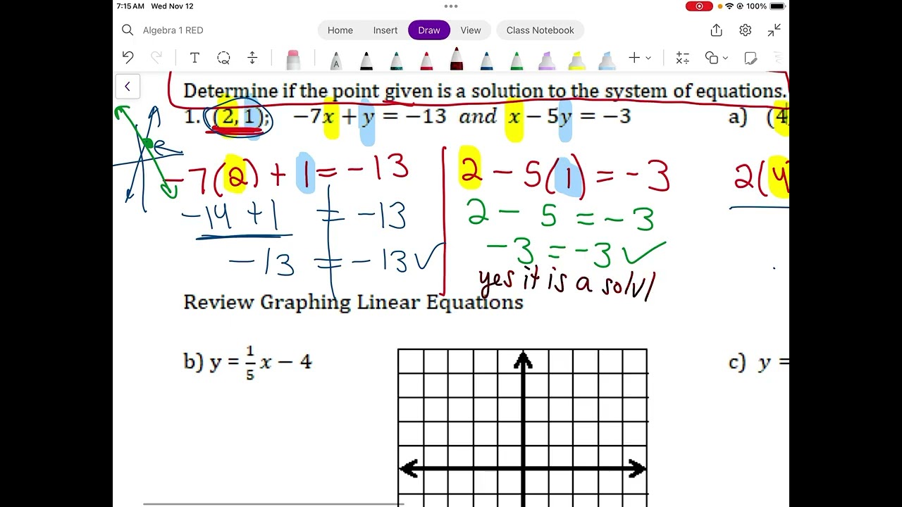 Algebra Red Unit 7 Day 1