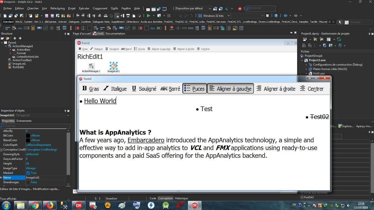 Delphi 024 RichEdit / 04 Action Tool Bar