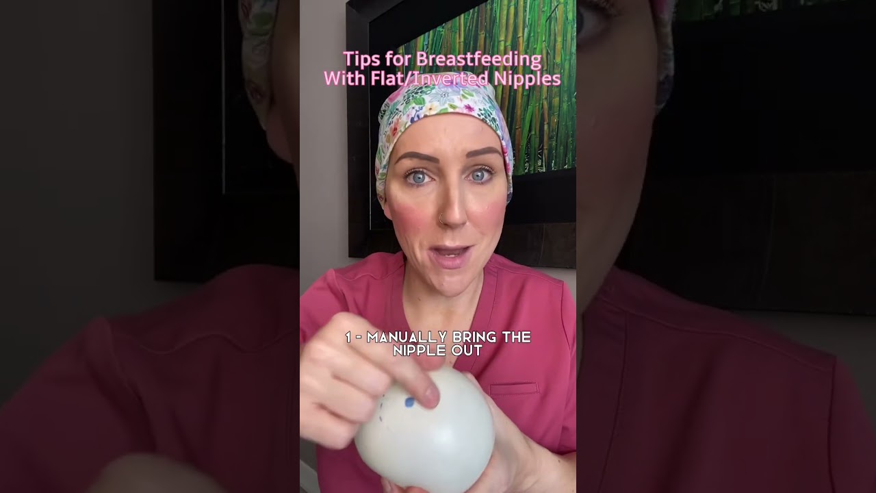 Feeding With Inverted/Flat Nipples! #laboranddelivery #breastfeeding #breastfeedingtips #childbirth