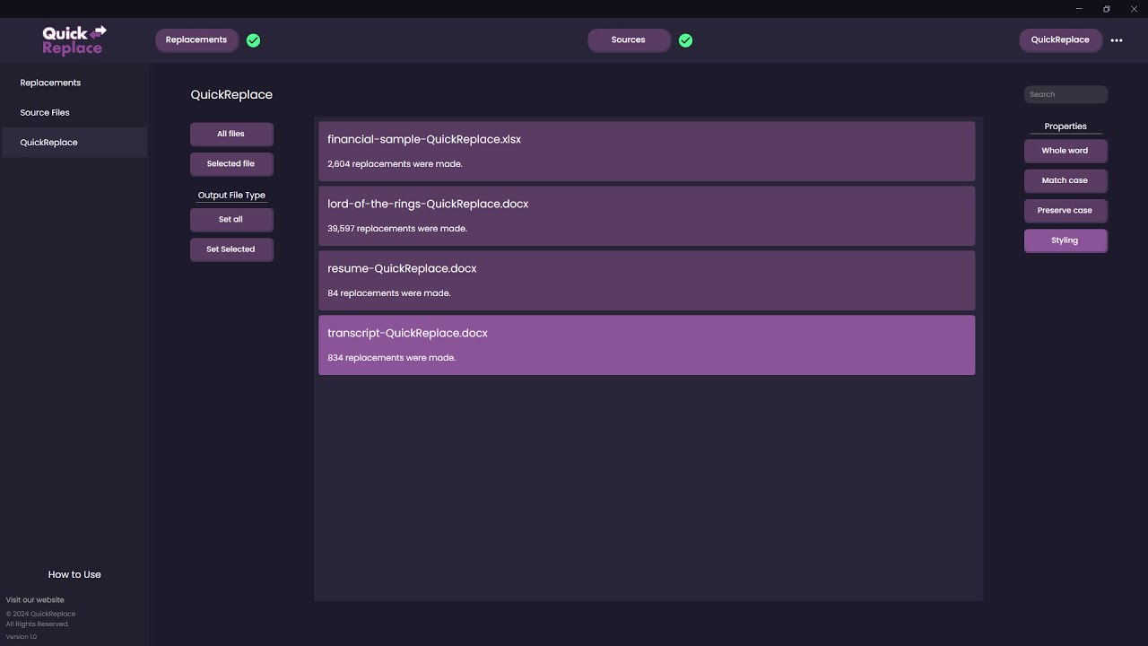 QuickReplace for Desktop