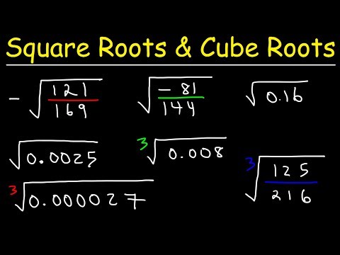 Square Roots and Cube Roots