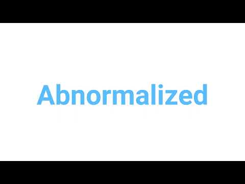 How to Pronounce abnormalized #abnormalized #english #words