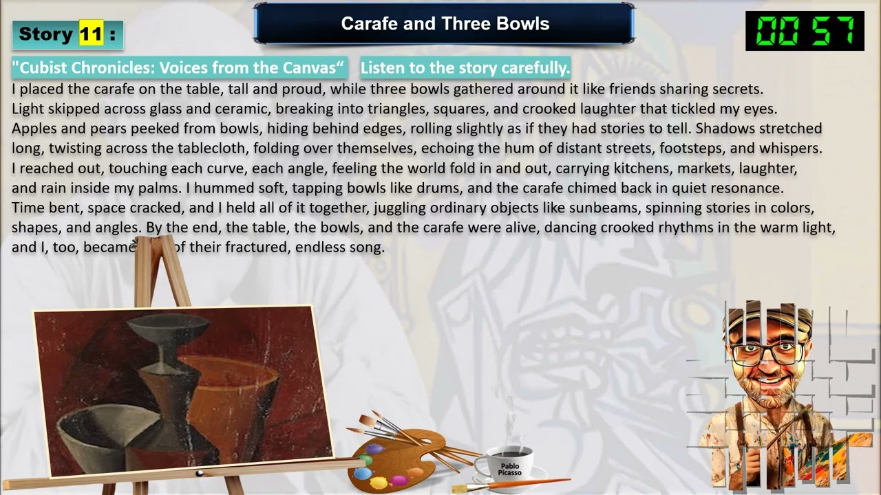 Pablo Picasso 11: Carafe and Three Bowls