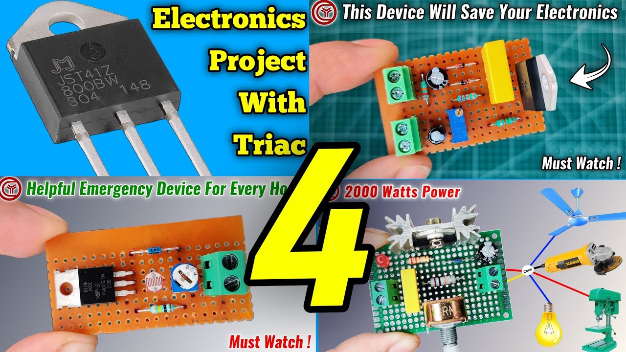 Top 4 Electronics Projects with Triac & Old Scrap Components