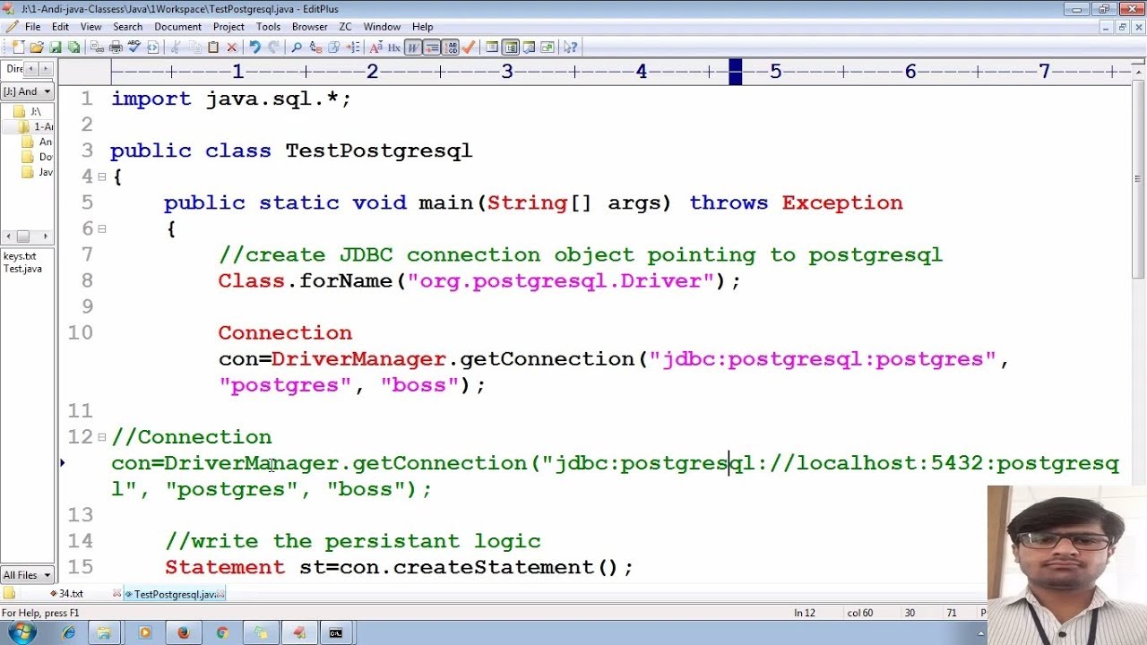 69 Advanced Java Tutorial |JDBC | retrive the data from postgresql database | adv java