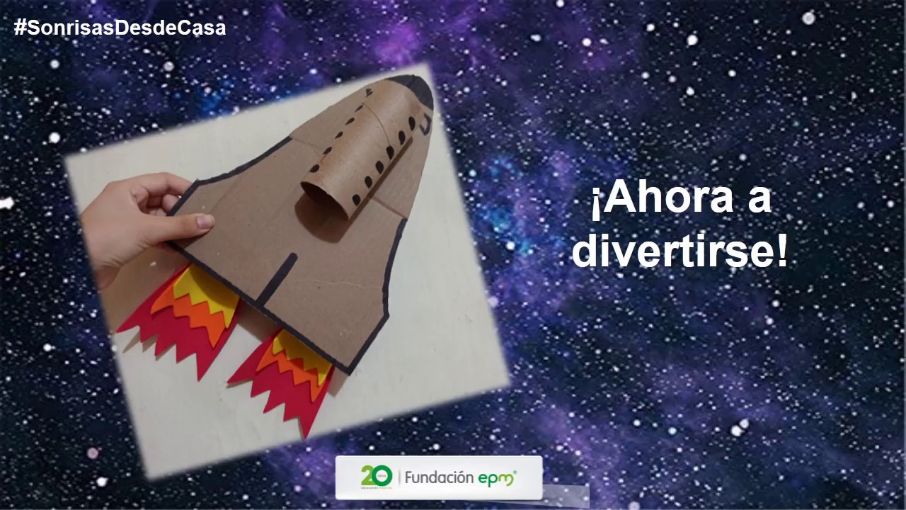 #SonrisasDesdeCasa | Haz una nave espacial con cartón reciclado con este tutorial.