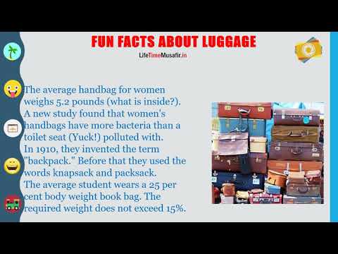 The word luggage originates from the verb "lug" which means dragging.