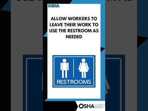 OSHA Restroom Break Laws | OSHA 30 | OSHA Outreach Courses #bathroombreak #oshacourse
