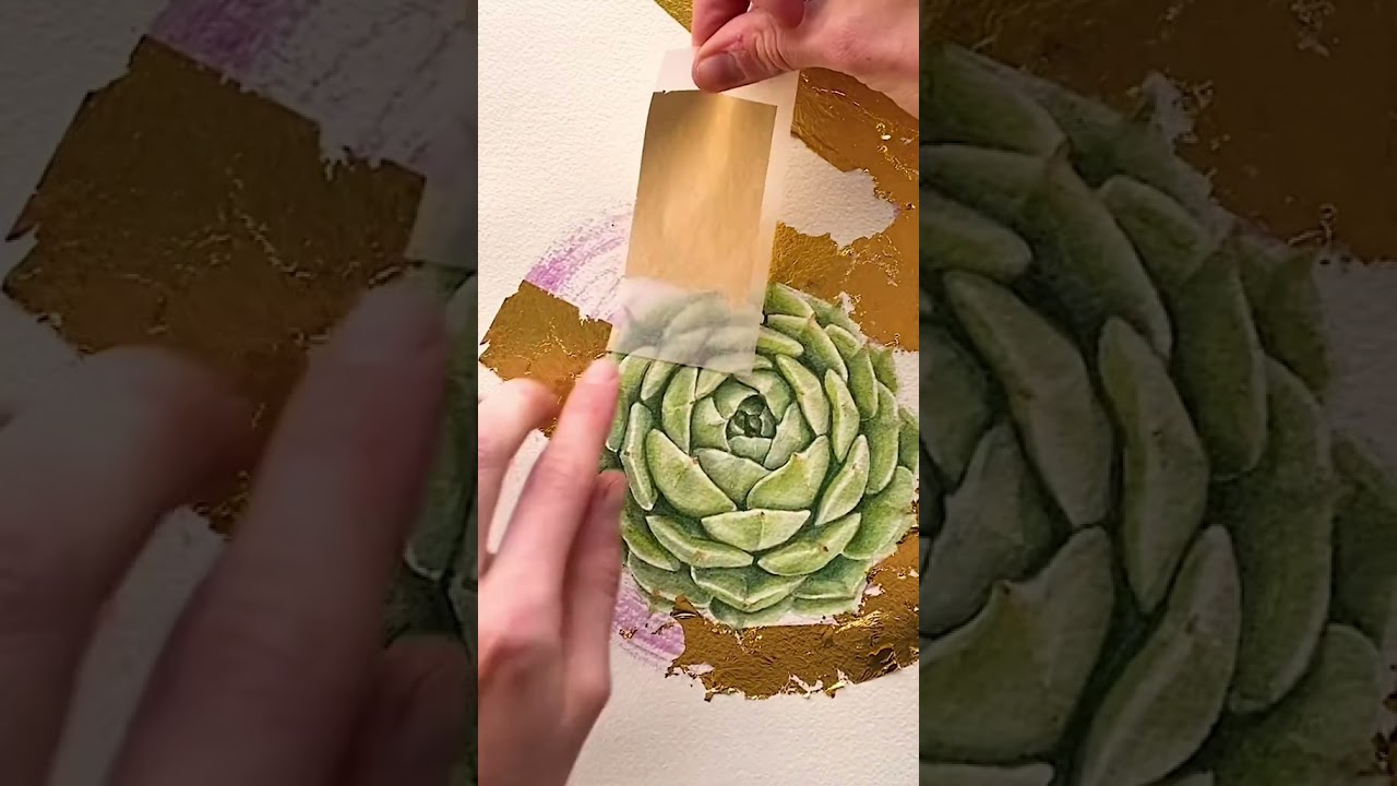 Gold Painting Tiktok hellosucculent