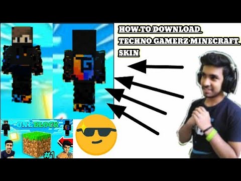TECHNO GAMERZ MINECRAFT SKIN DOWNLOAD | TECHNO GAMERZ UJJWAL GAMER MINECRAFT SKIN | HOW TO DOWNLOAD|