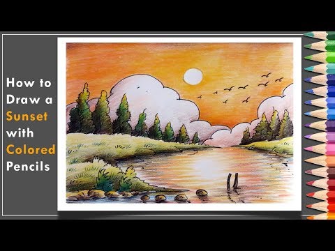 How to Draw a Sunset with Colored Pencils – Online Art & Craft Tutorials
