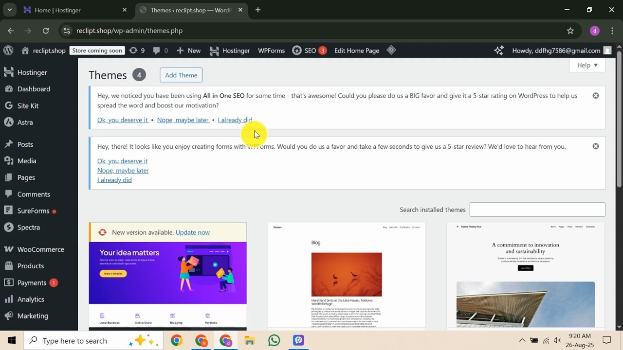 How To Fix WordPress Theme Customizer Not Working in Hostinger