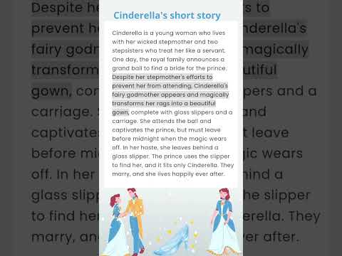 Cinderella Short Story | #learnenglish #spokenenglish #vocabulary