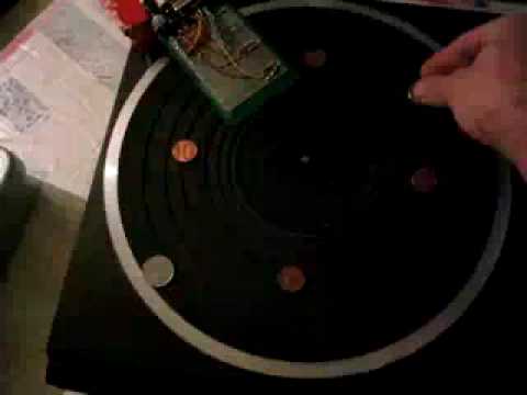 Turntable Sequencer Scratches With Coins | Hackaday