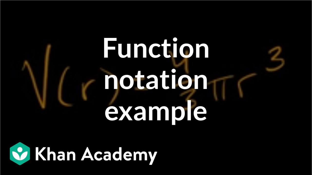 Function notation in context example | Functions and their graphs | Algebra II | Khan Academy