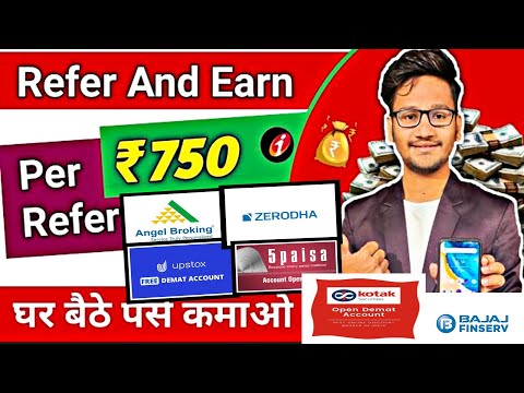 Top 10 refer and earn demat account | work from home| per refer ₹750 | Earn Money Online|Groww Money
