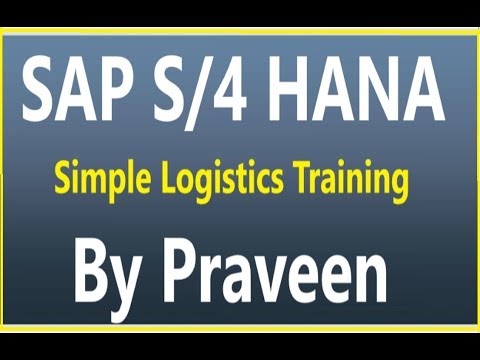 SAP S4 HANA Sales 1909 Training - Deep Dive Intro of Simple Logistics Training / Certification Code