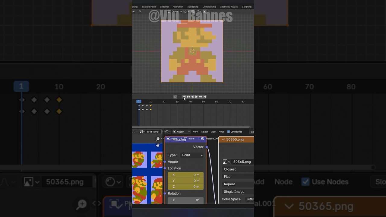 Blender Sprite Animation Tutorial #blender #animation