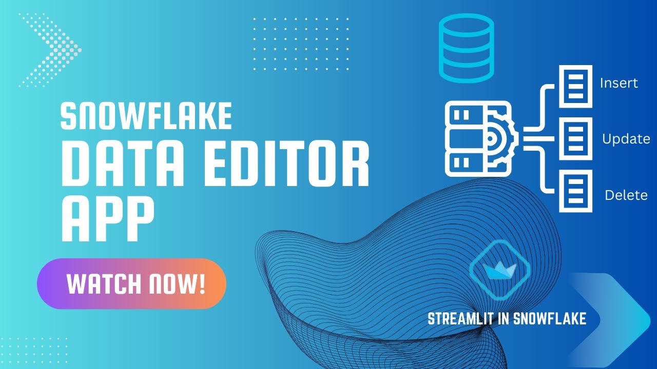Data Editor App | Streamlit in Snowflake | Native App Demo