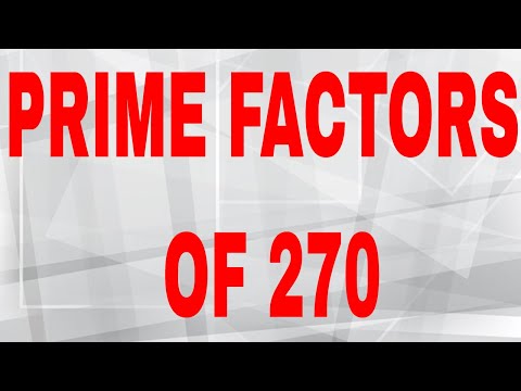 Prime factors of 270|Prime Factorization