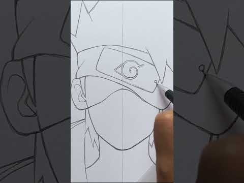 Easy anime drawings | how to draw Kakashi - [Naruto] | anime boy drawing step by step for beginners
