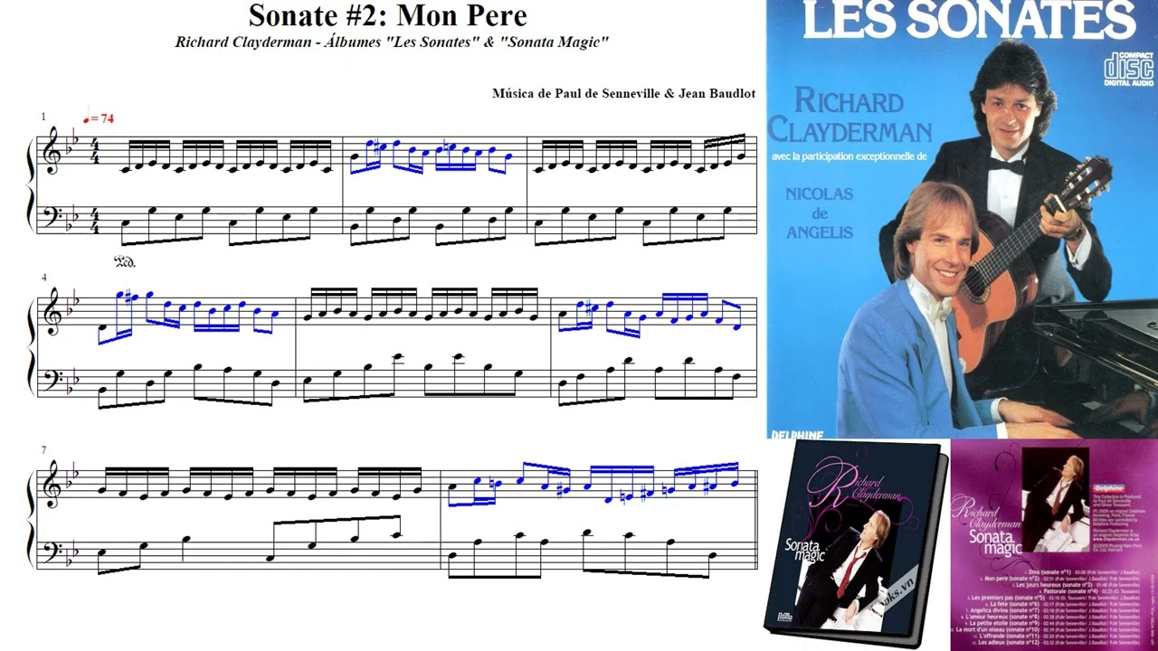 SONATE N° 2  'MON PERE' - Partitura de Richard Clayderman