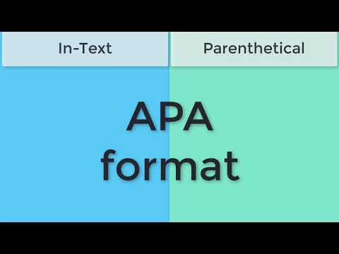 APA Style: In-text & Parenthetical Citations