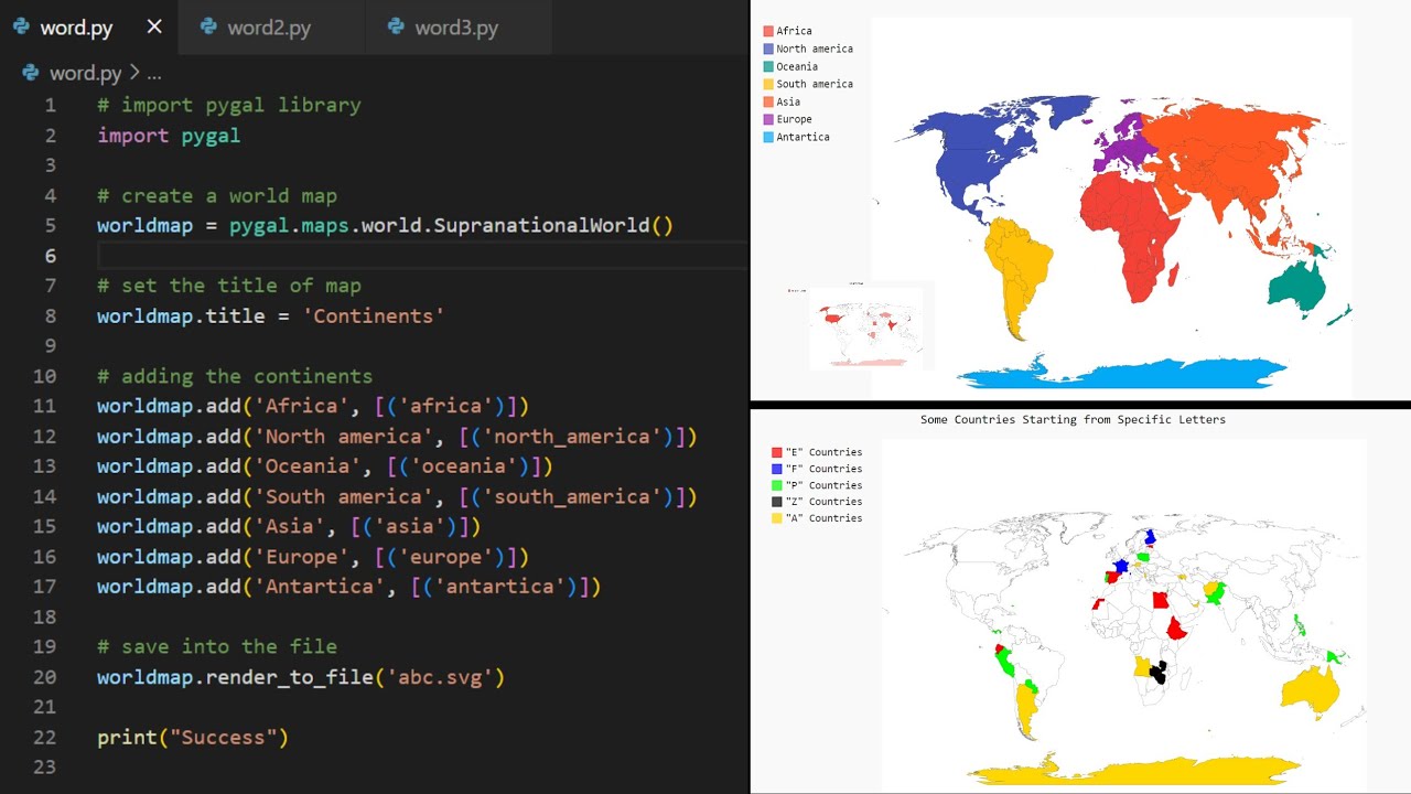 Plotting World Map Using Pygal in Python