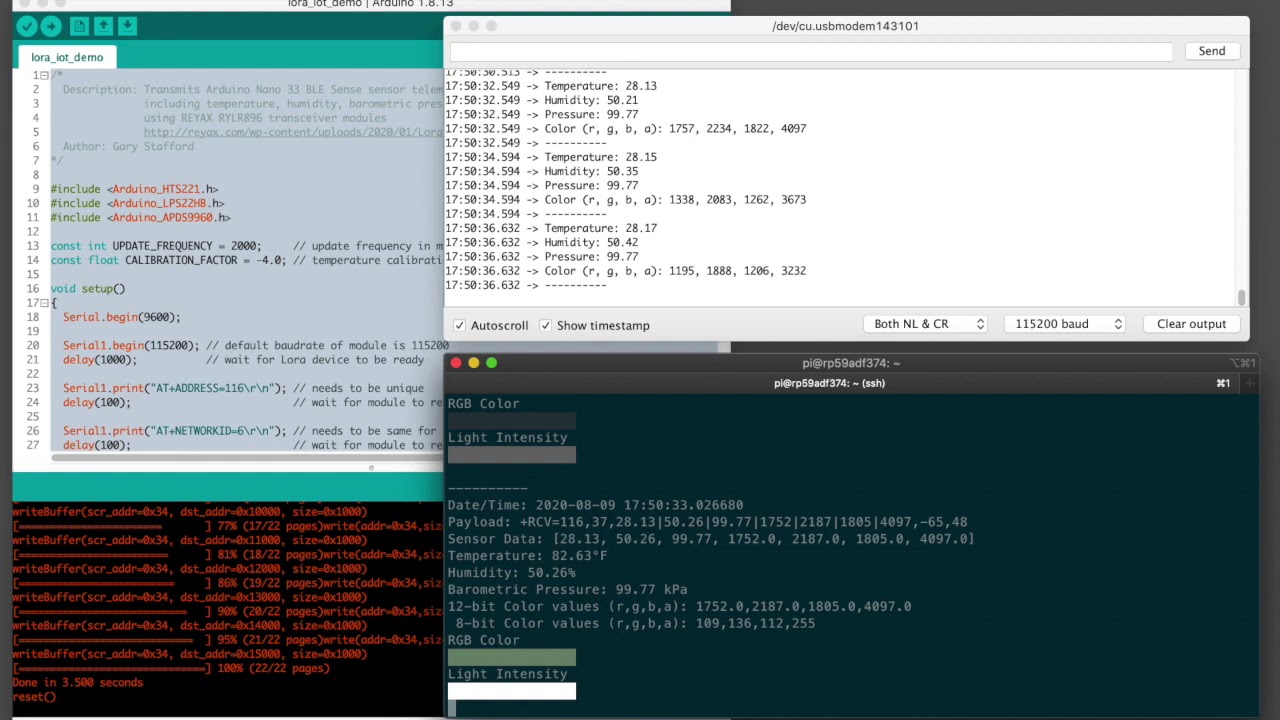 Receiving Environmental Sensor Data over LoRaWAN