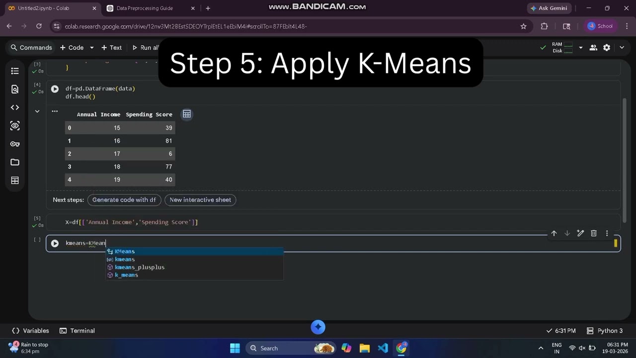 Task 3: k- means clustering @Technohacksedutech  @mentorsandipgavit #technohacksedutech