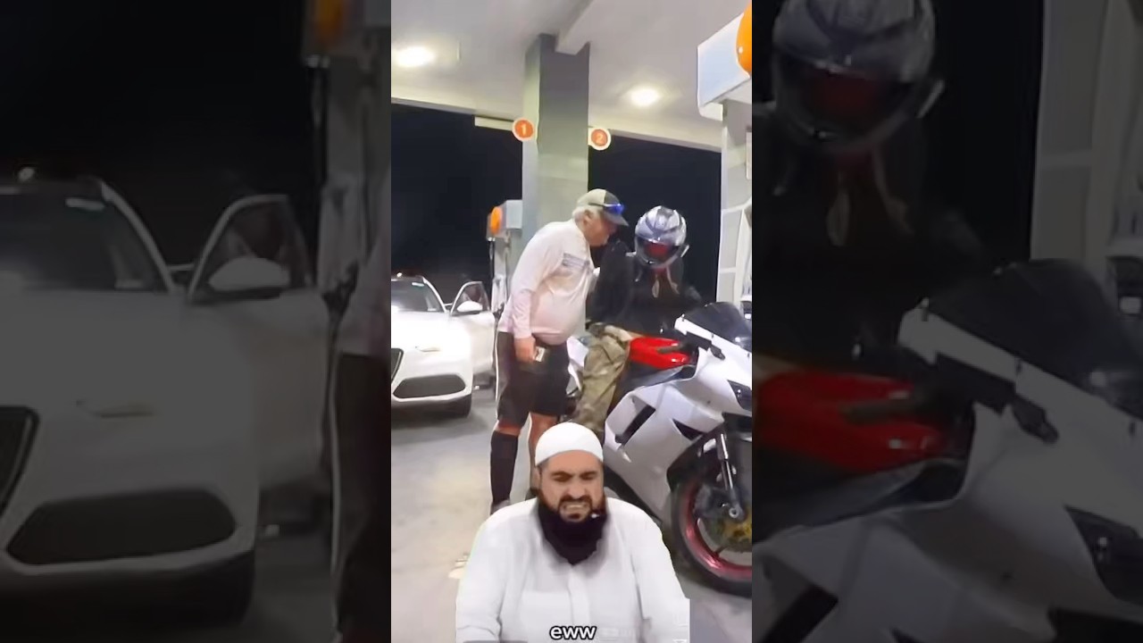 Old Man Touches Women, Then Fight Breaks Out | ​⁠@Certified_Clapp3r #motorcycle #fight #fyp