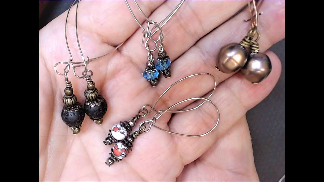 Simple Dangle Earring Set made with Memory Wire