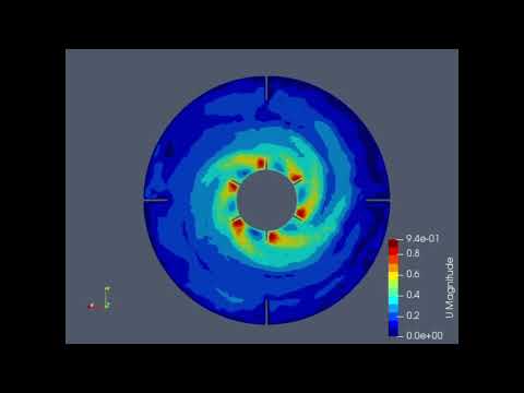 Stirred Tank | OpenFOAM | Realizable k-epsilon model | Sliding Mesh