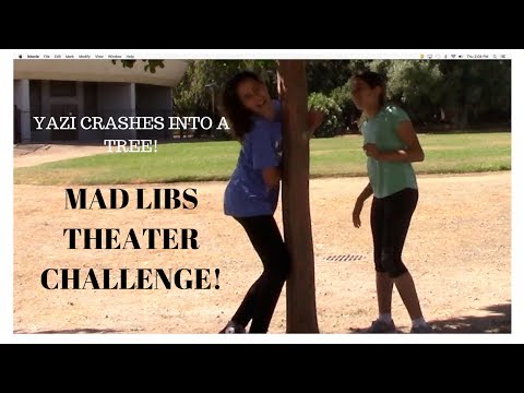 YAZI CRASHES INTO A TREE! Trying The Mad Libs Theatre Challenge! Vid. 2 of Jimmy Fallon Challenge!