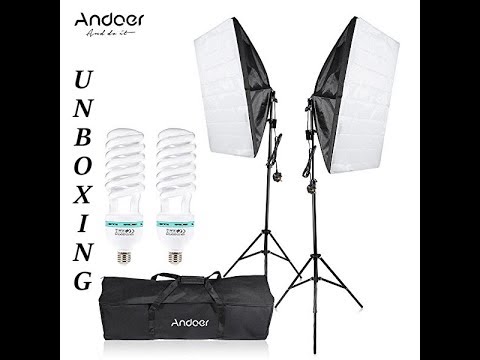 Andoer Photography Studio Lighting Kit Unboxing