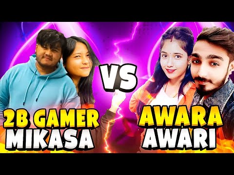 AawaraChallenge 2B Gamer And Mikasa For Versus-Facecam Clash Squad-Garena Freefire